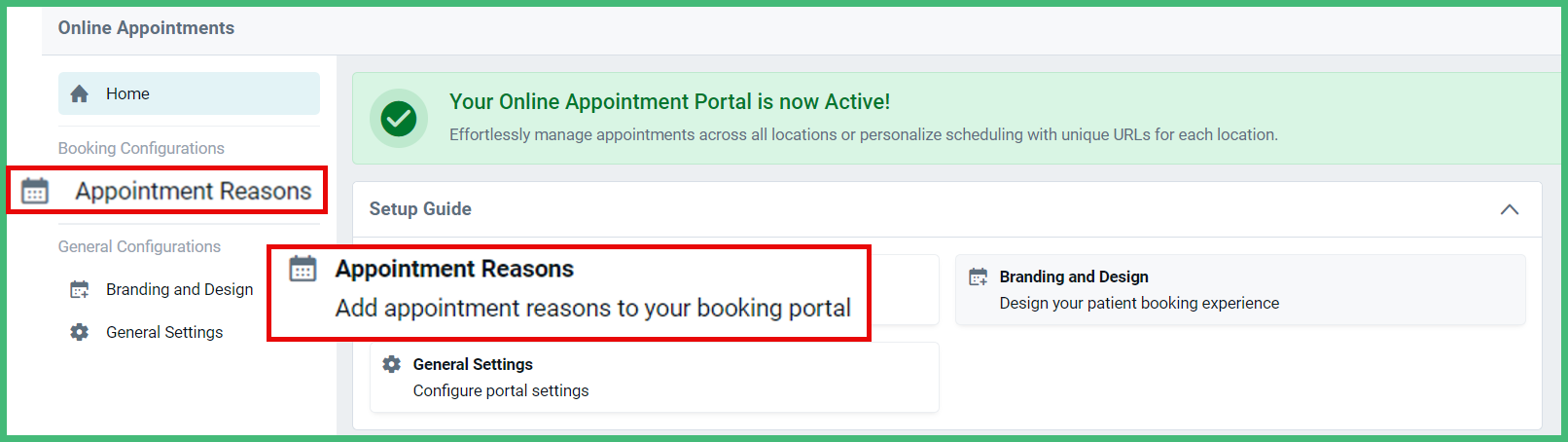 Manage Online Appointment Portal – CareStack