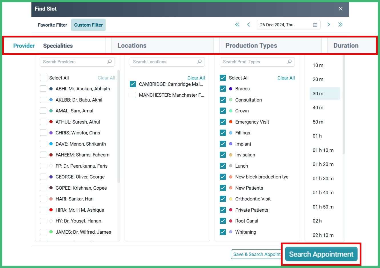 Find an Available Time Slot in the Scheduler – CareStack