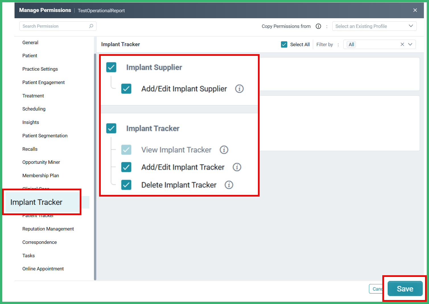 Configure and Manage the Implant Tracker – CareStack