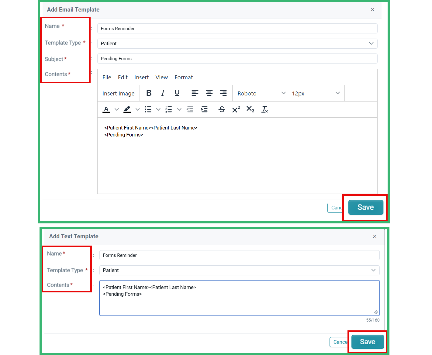Send Emails or Texts to Patients to Complete Pending Forms – CareStack