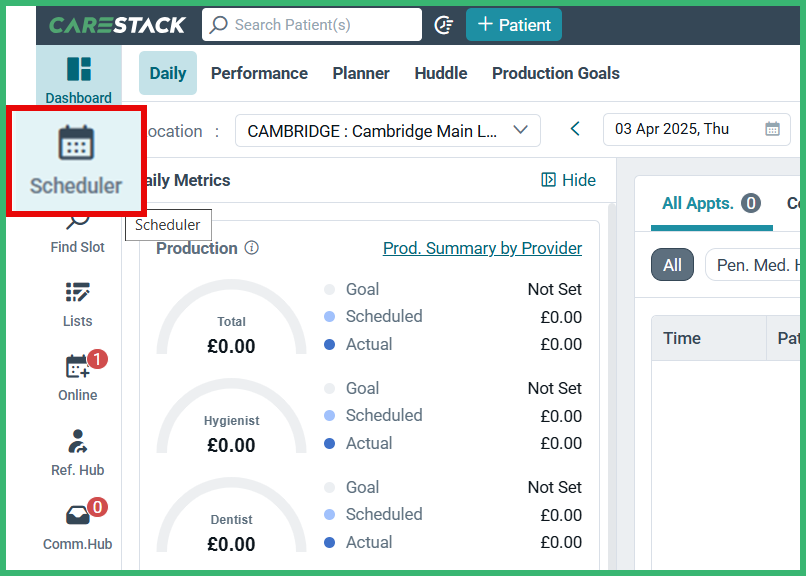 A Detailed Overview of the Scheduler – CareStack