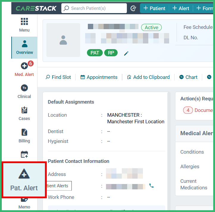 Create and Edit Patient Alerts – CareStack