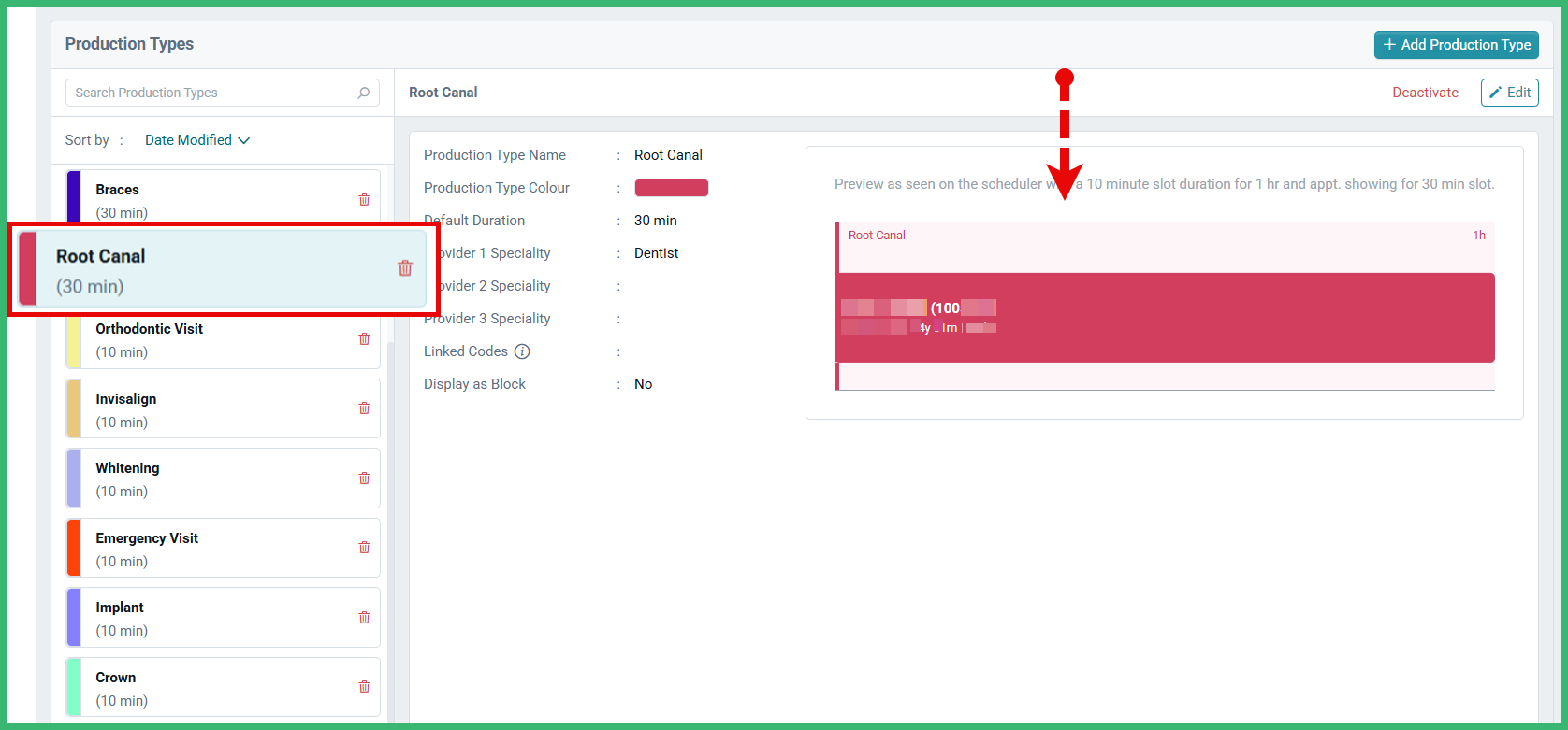 Overview of Practice Settings for Production Types – CareStack