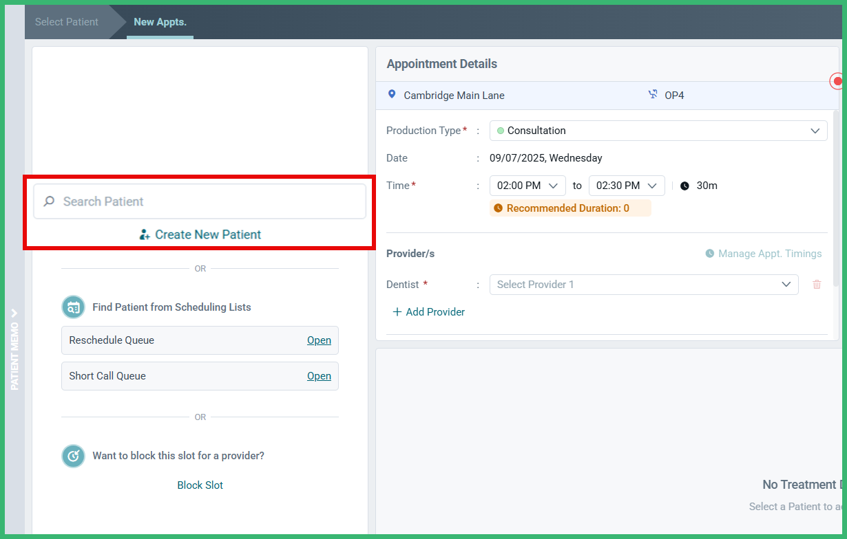 Adding Appointments in CareStack – CareStack
