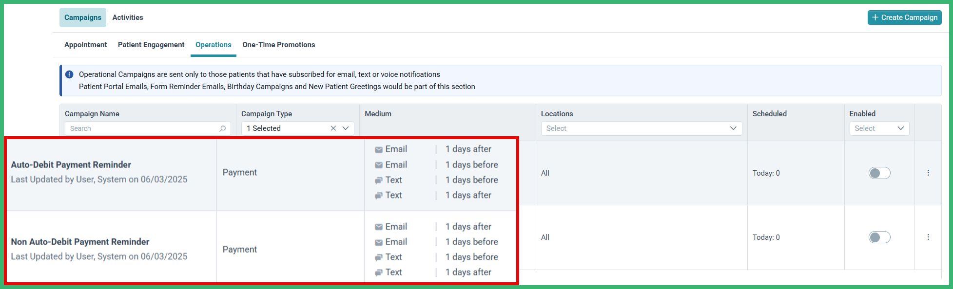 Set Up Payment Plan Reminder Campaigns – CareStack